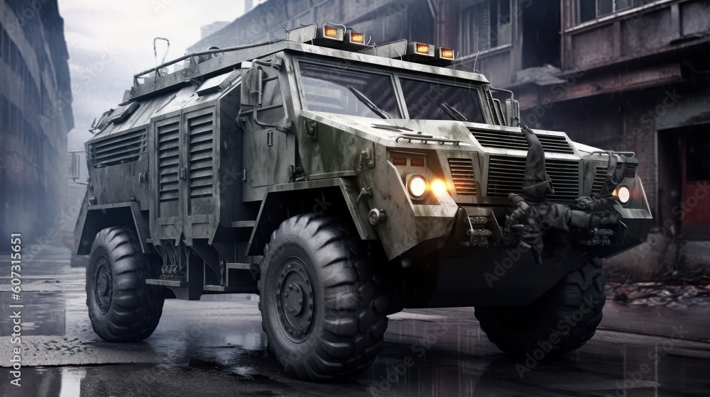 Military Armored Transport Vehicle Stock Illustration | Adobe Stock