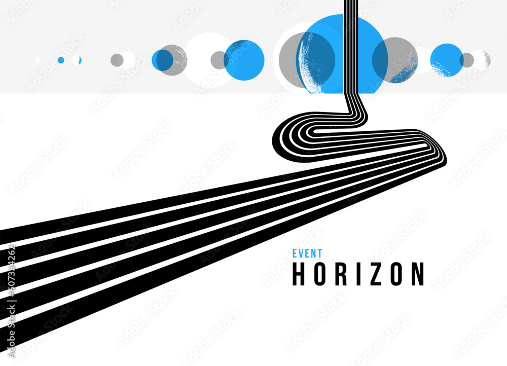Linear composition vector road to horizon, abstract background with ...