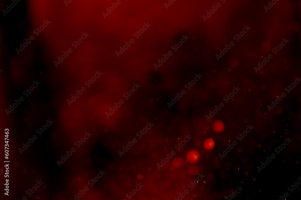 Illustration dark vignette of red gradient bokeh glitter light effects ...