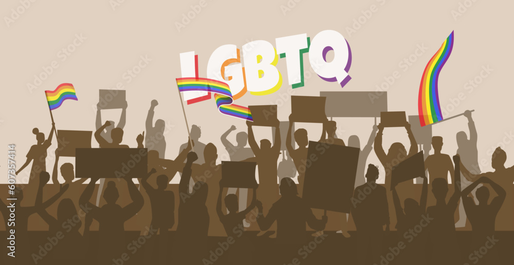 demanding sexual freedom lgbt pride month expression Stock Vector ...