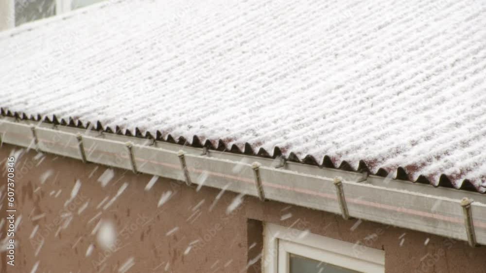 Snow on the roof and in the gutter. Engineering systems for drainage of ...