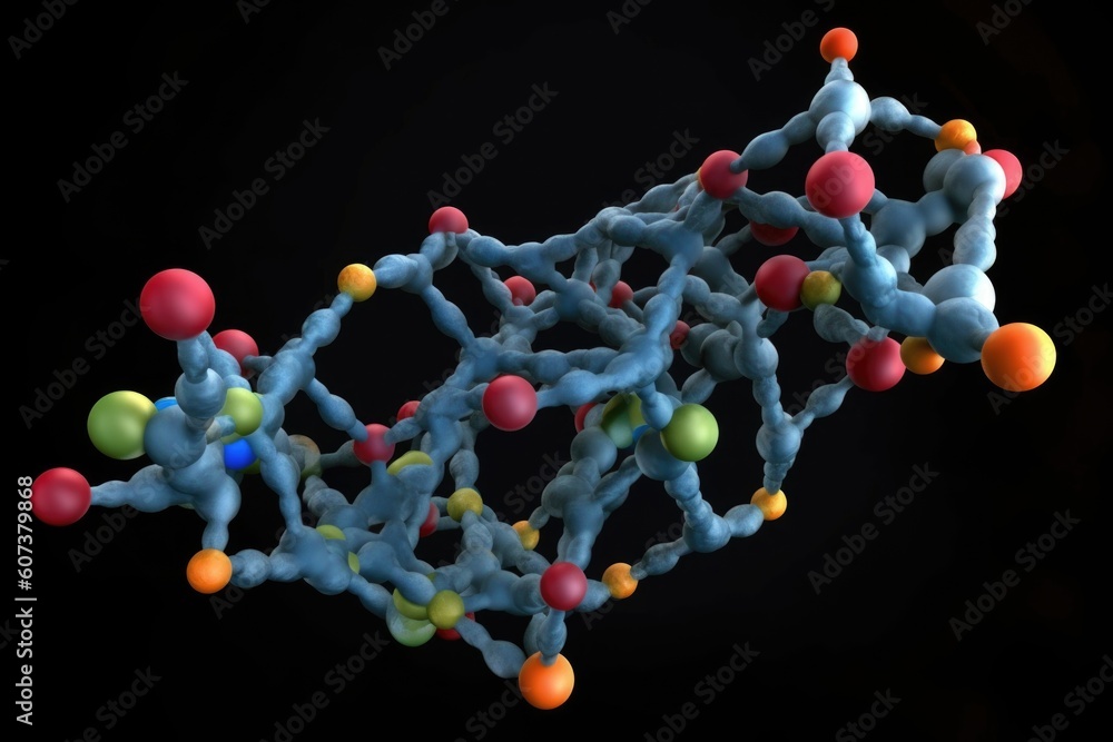molecular structure of dna double helix, with paired bases and ...