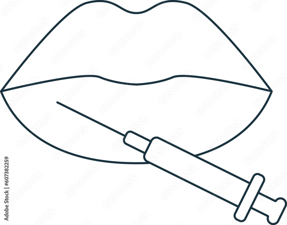 Injections icon. Monochrome simple sign from cosmetology collection ...