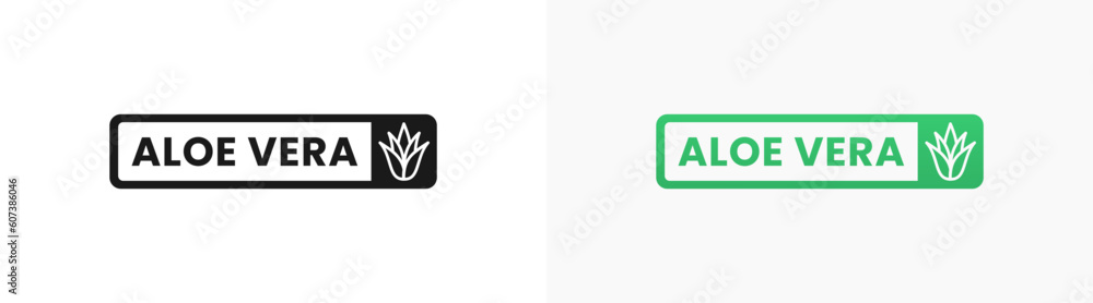 Aloe Vera Label or Aloe Vera Mark Vector Isolated in Flat Style. Best ...