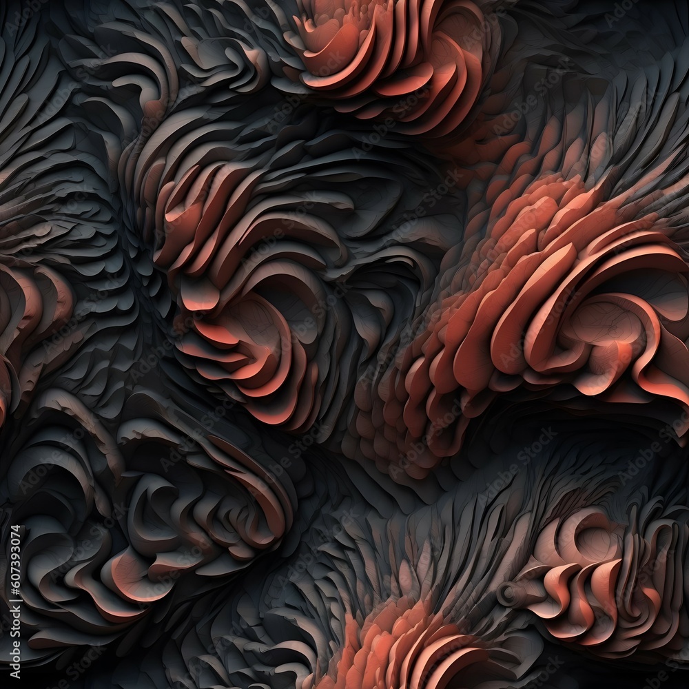 Layers of complexity in its dark, mysterious form. , Texture map ...