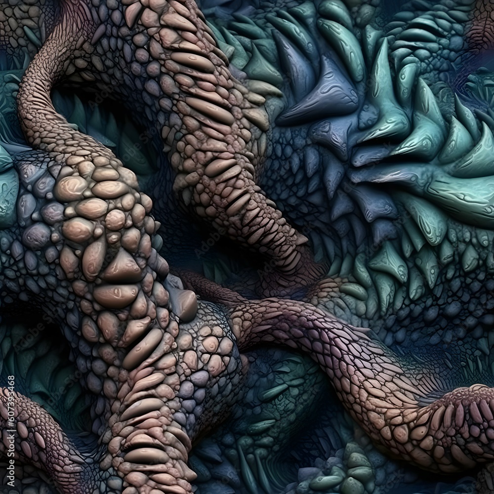 The creature s twisted and terrifying appearance. , Texture map ...