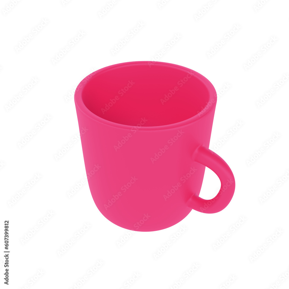 3d photo realistic red cup icon mockup rendering. Design Template for ...