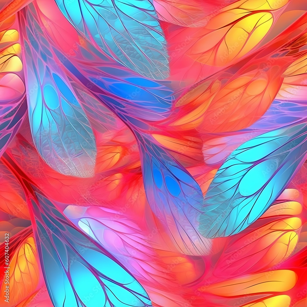 Impossibly abstract shapes in vivid color. Tileable wallpaper ...