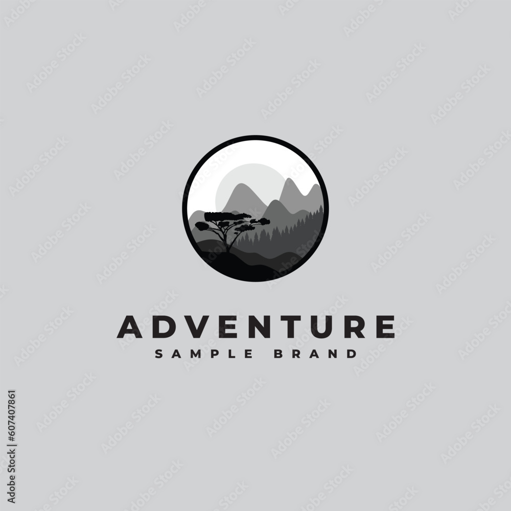 adventure logo design Stock Vector | Adobe Stock