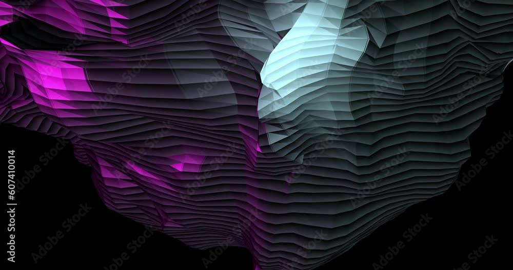 Abstract futuristic background with polygon in loop animation ...