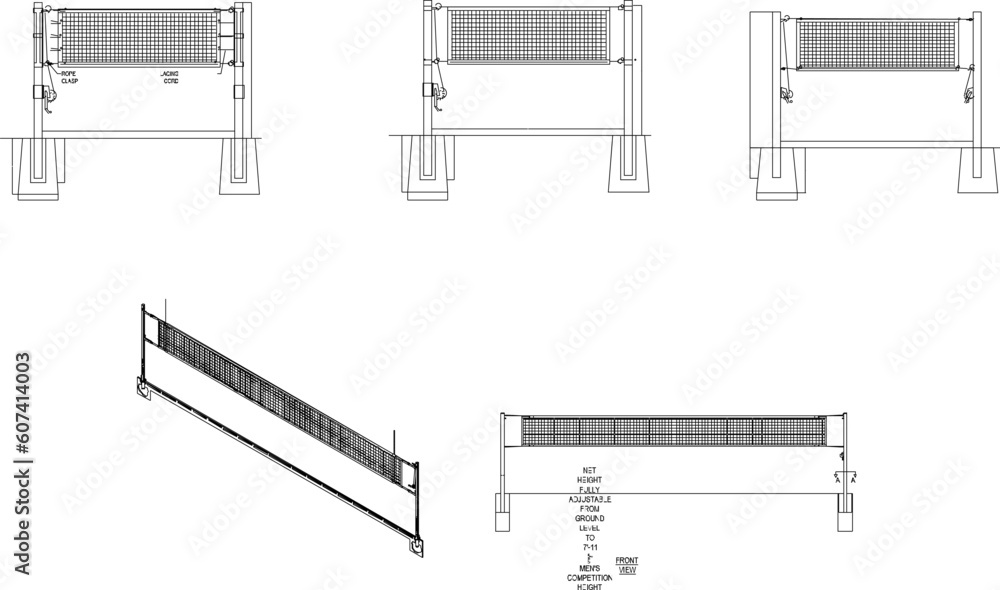 Vector illustration of a volleyball court net Stock Vector | Adobe Stock