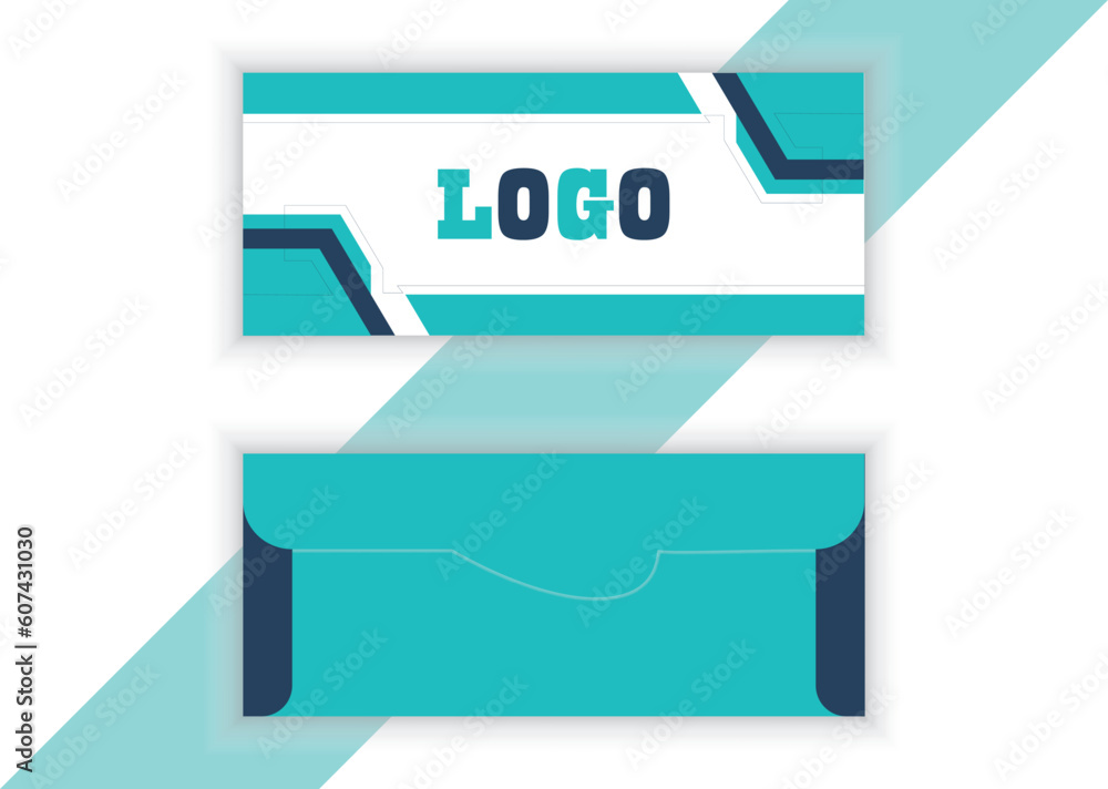 Envelope Layout design, letter paper envelope front view. - stock ...