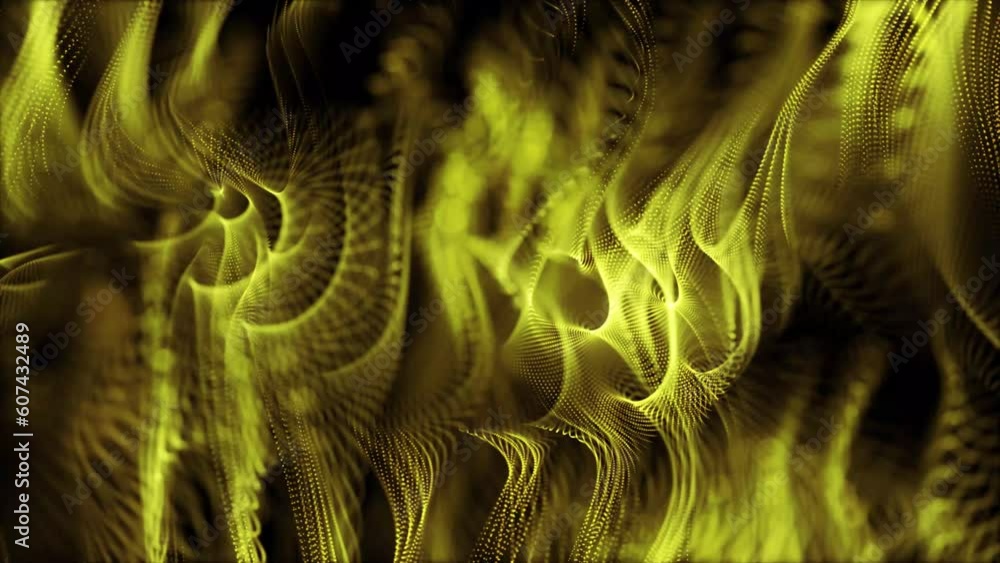 Fantastic loop background with waving blue oil reflective gradient ...