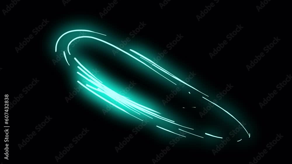 Vidéo Stock A spinning vortex of energy on a black screen. Swirling ...