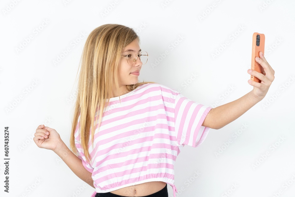 Image of a thinking dreaming beautiful caucasian teen girl wearing ...