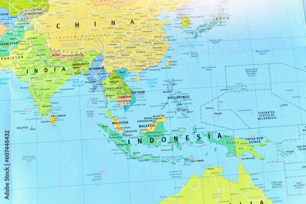 Political Map of Southeast Asia Stock Photo | Adobe Stock