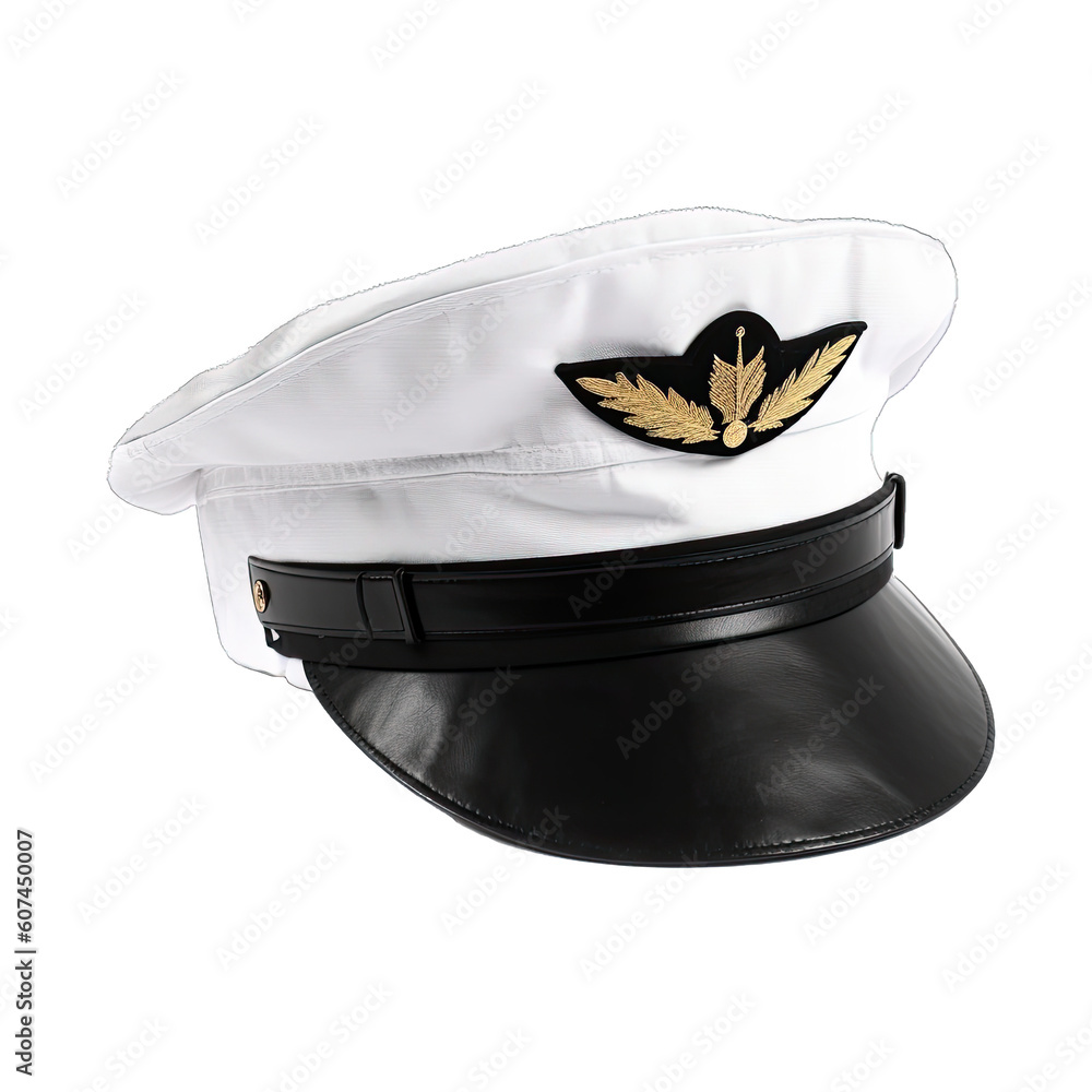 Pilot hat isolated on transparent background. Hat of airline pilots ...