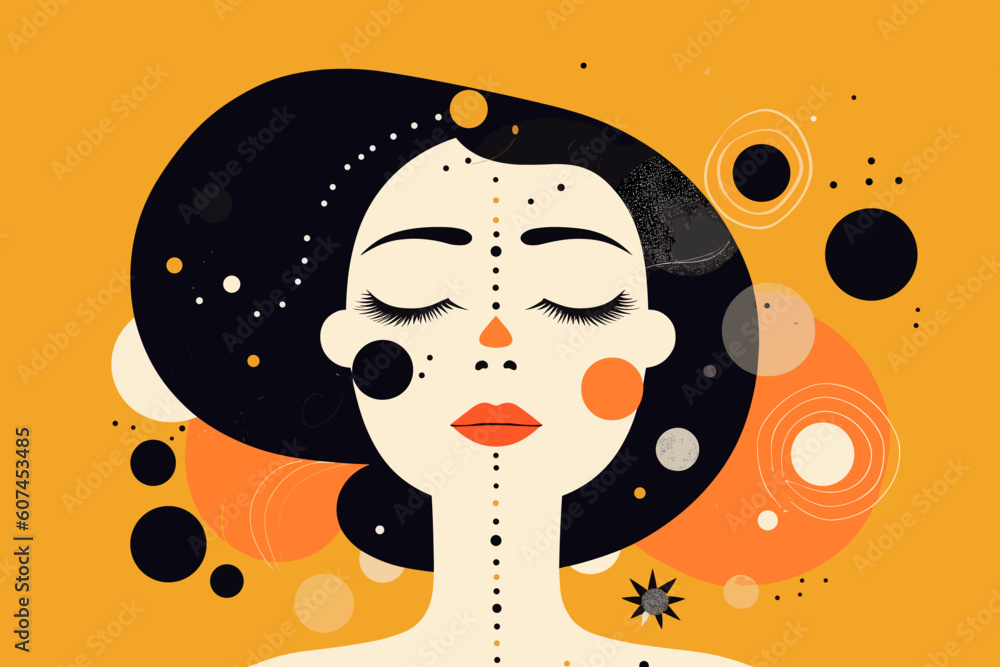 Doodle inspired Insecure taking deep breaths, cartoon sticker, sketch ...