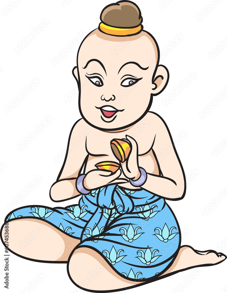 Thai children, Thai cartoons, Thai musical play. pop art retro hand ...