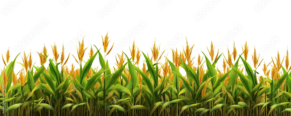 A cornfield isolated on transparent background - Generative AI Stock ...