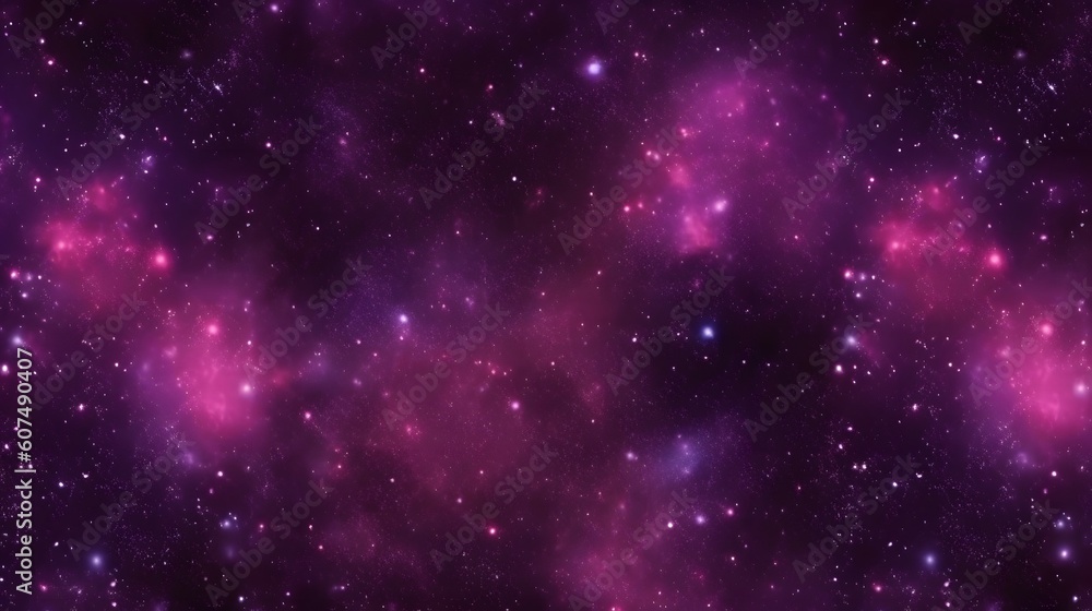 Seamless space texture background. Stars in the night sky with purple ...