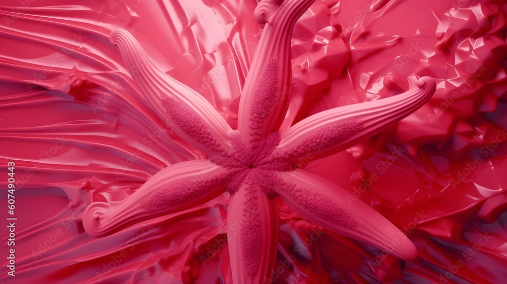 Abstract Viva Magenta PANTONE 18-1750 color of the year 2023 starfish ...