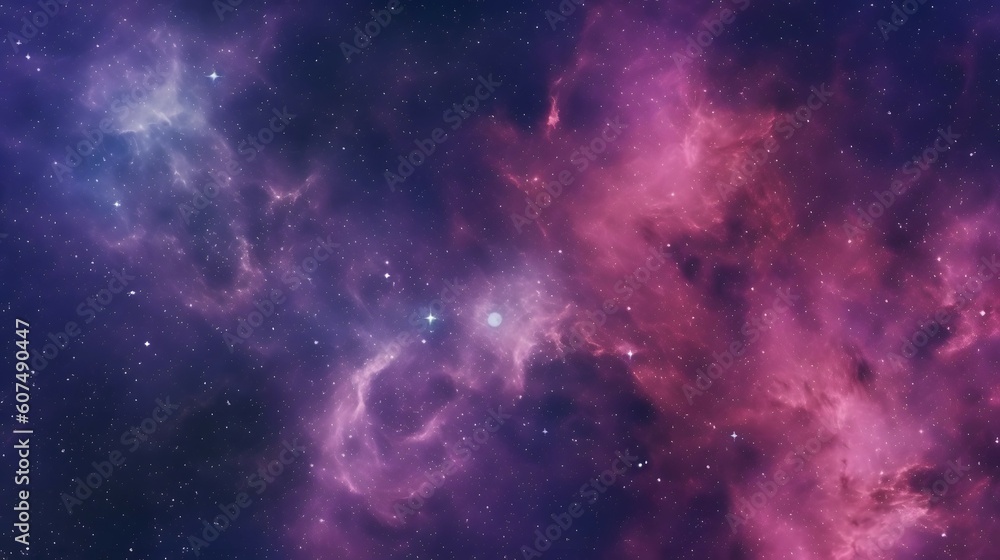 Seamless space texture background. Stars in the night sky with purple ...