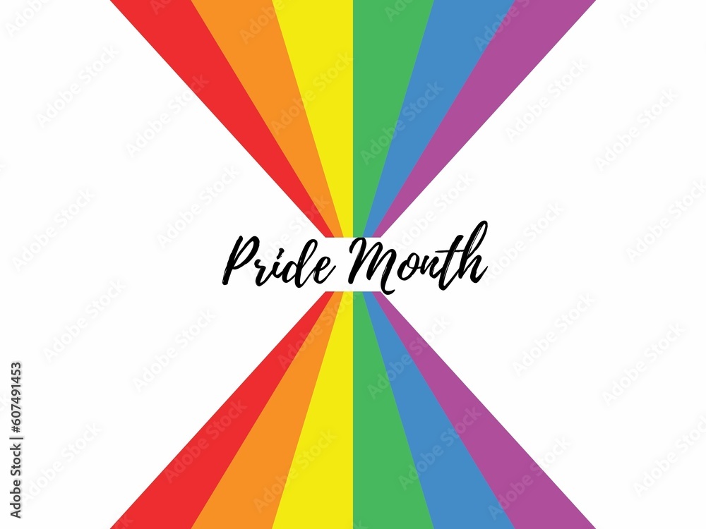 Pride Month Color Palette Concept for pride flags. Rainbow flag ...