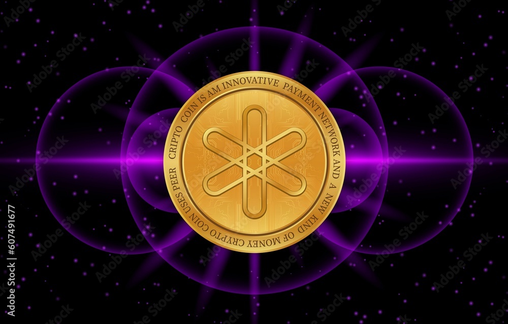 virtual coins and their logos. dent virtual currency logo. 3d ...