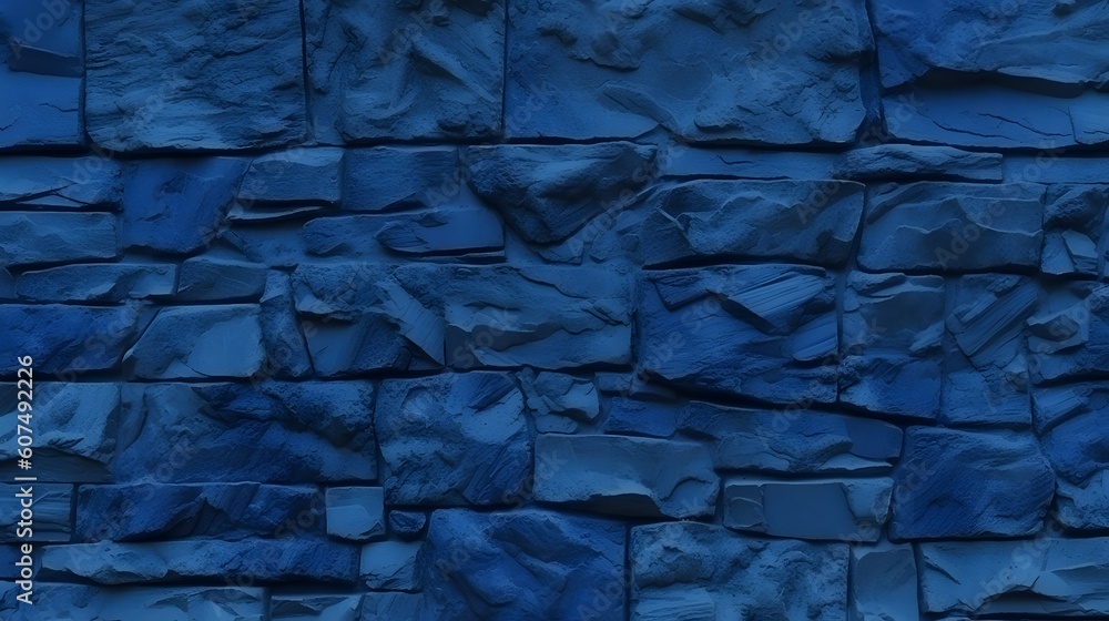 Seamless dark royal blue slate slab rock face background texture ...