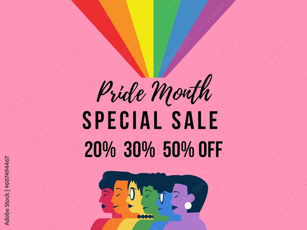 Pride Month Color Palette Concept for pride flags. Rainbow flag ...