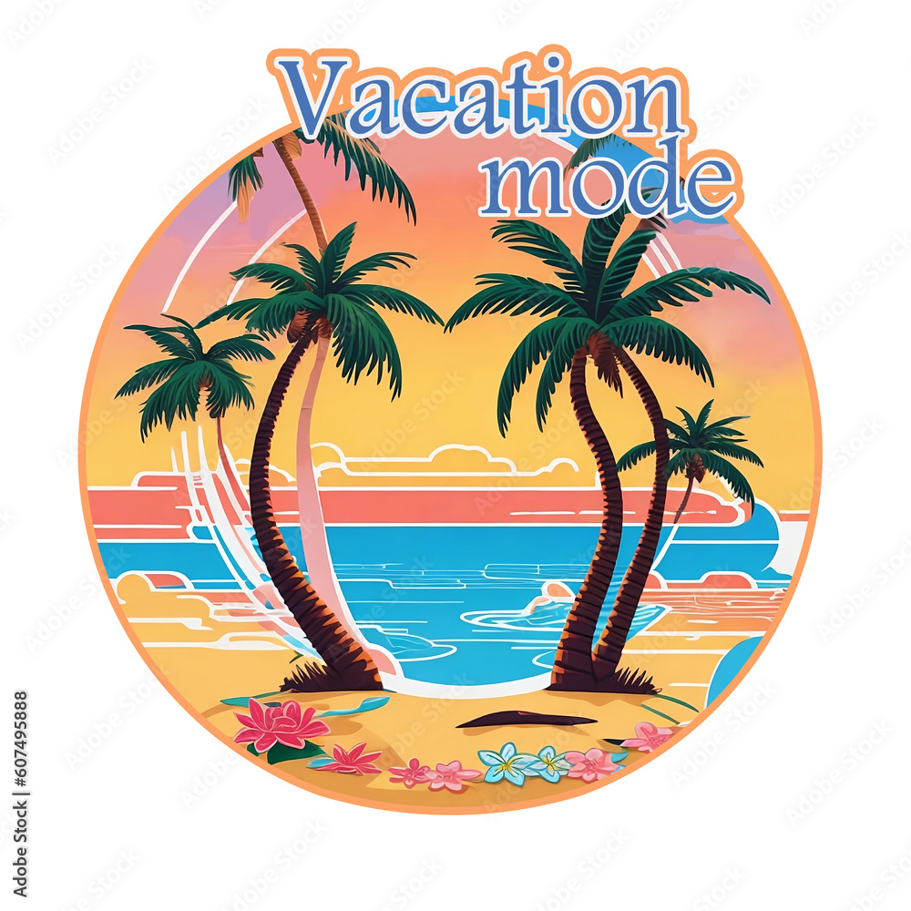 vacation mode, summer holiday transparent background png Stock ...