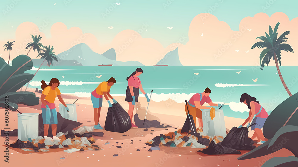Poster Benevolent Blue: A Vibrant Illustration of Stewardship ...