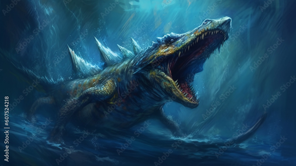 Lost Epoch Unveiled: A Fierce Sea Predator Dinosaur Immortalized in an ...