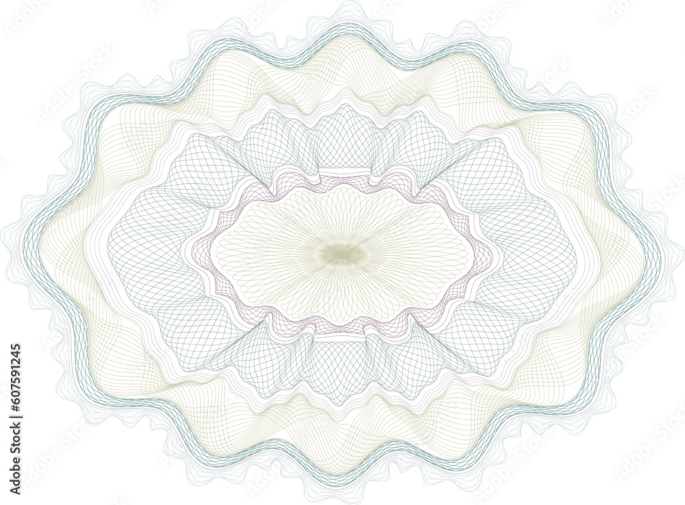 Classical vector guilloche pattern that is used in currency, tickets ...