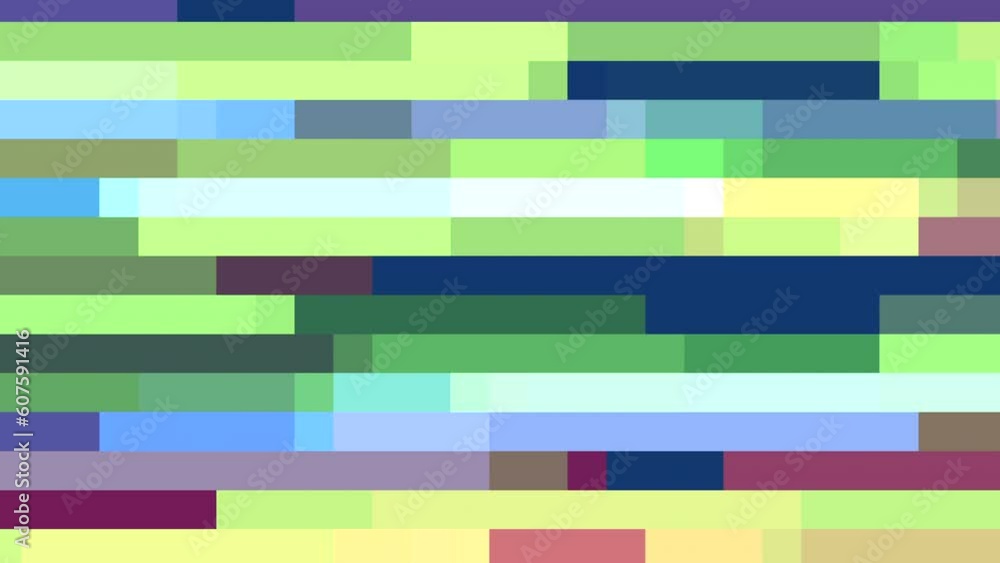 Gradient rainbow pixels in 8 bit pattern, motion abstract game ...