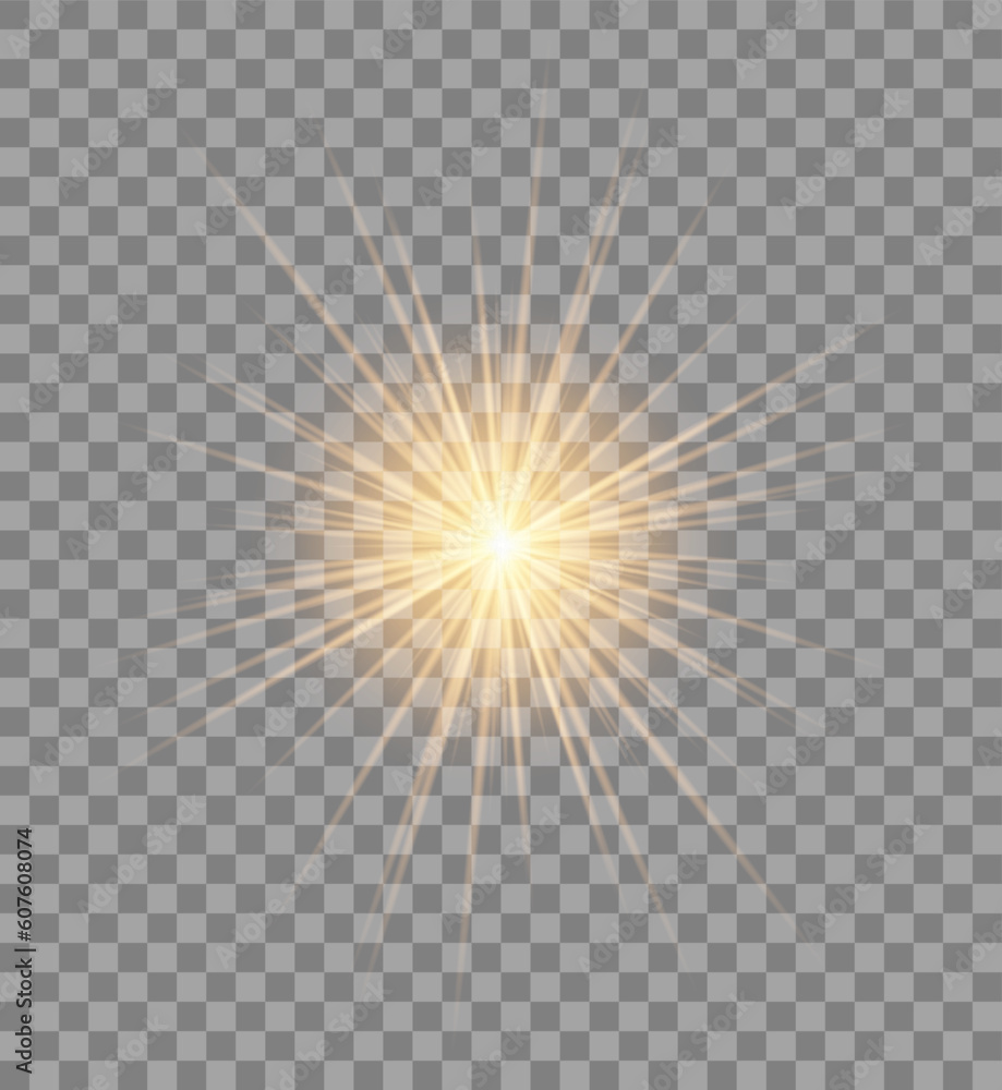 Vector transparent sunburst design. Sun rays template for your ...