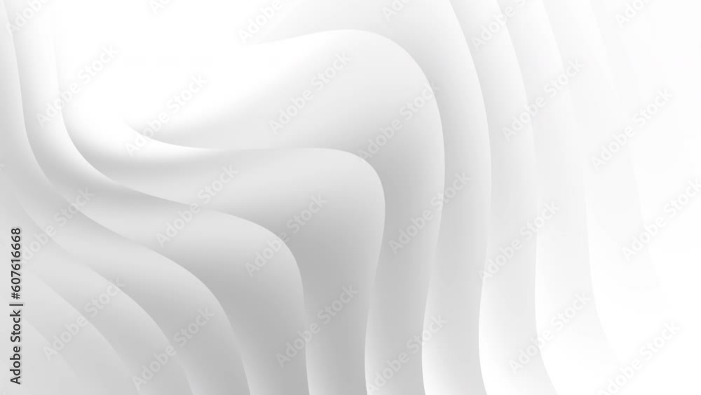 White grey waves abstract 3d background vídeo do Stock | Adobe Stock