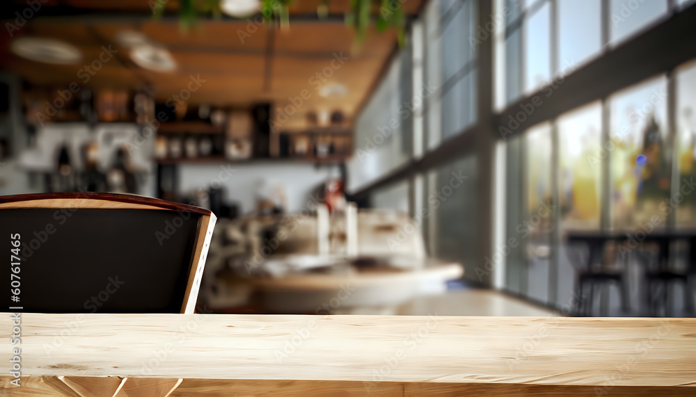 cafe in the city,cafe interior, background Desk of free space ...