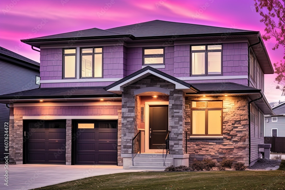 Cutting-Edge Features Meet Natural Stone Cladding in Prestigious Purple ...