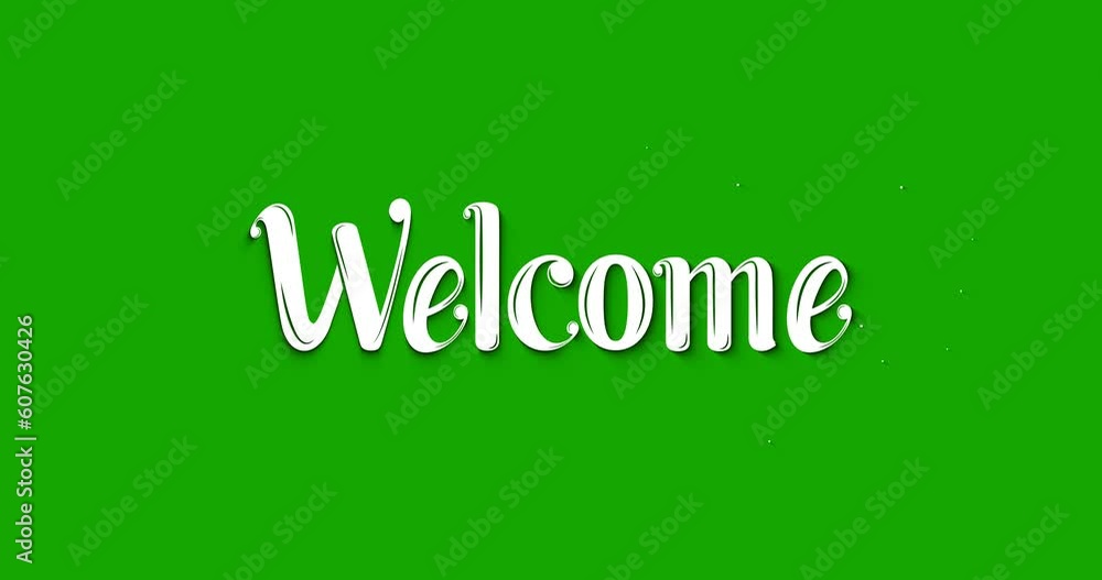 Welcome animation. Beautiful Handwritten modern calligraphy with ink ...