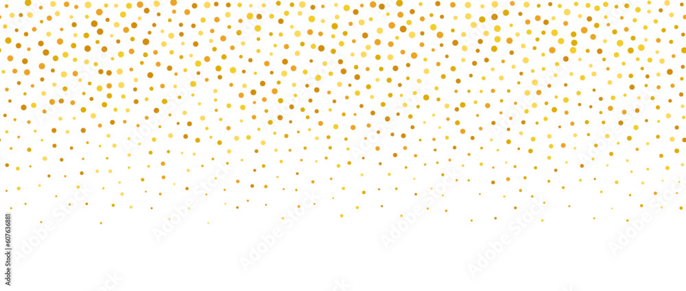Golden falling confetti background. Repeating gold glitter pattern ...