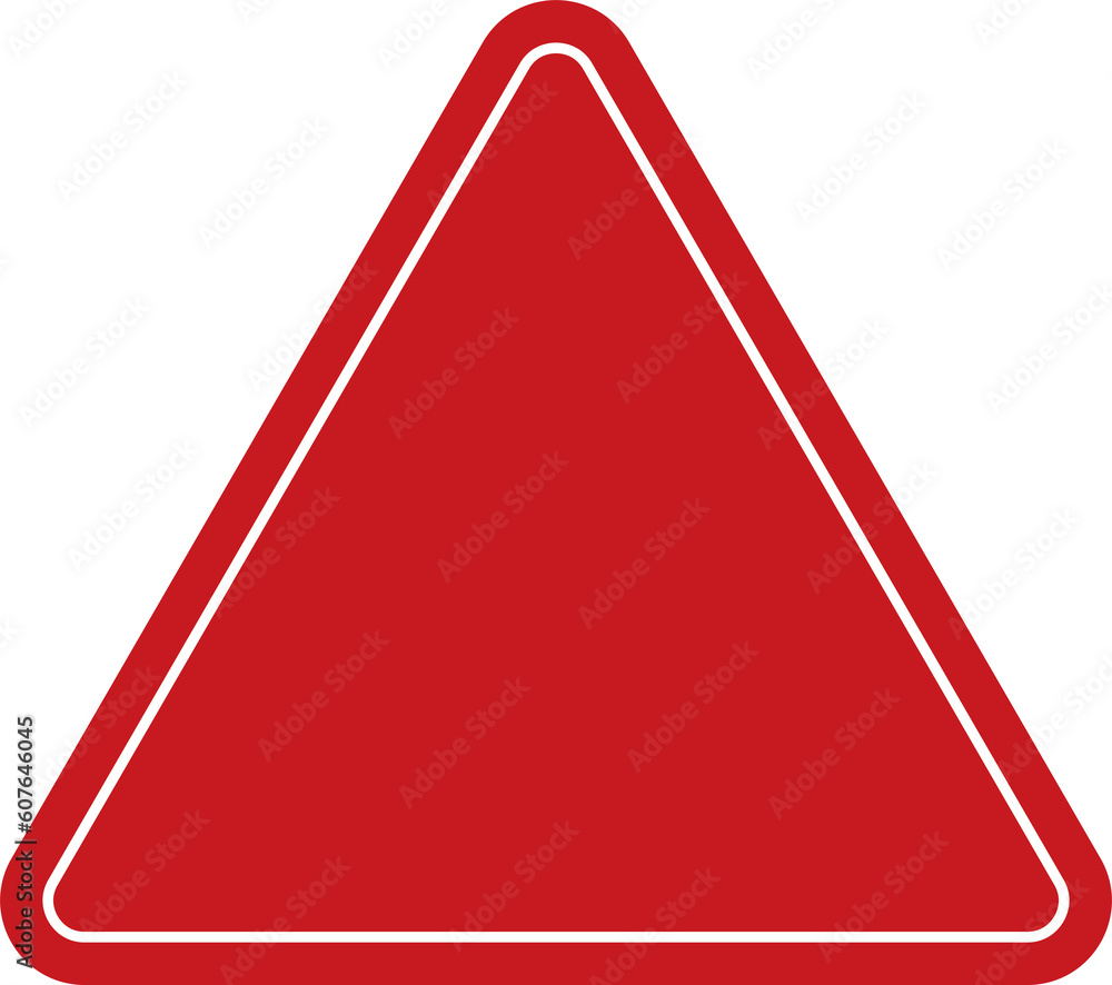 Blank red with white border label including square, rectangle, triangle ...