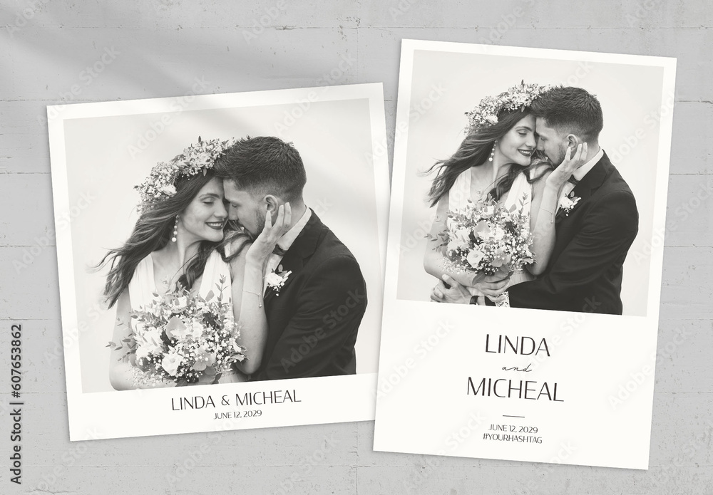 Minimalist Photo Card Layout Stock Template | Adobe Stock