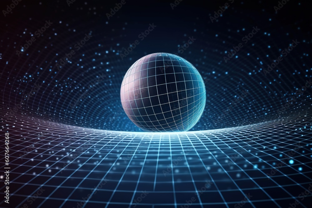 Gravity planet earth, gravitational waves concept. Physical and ...