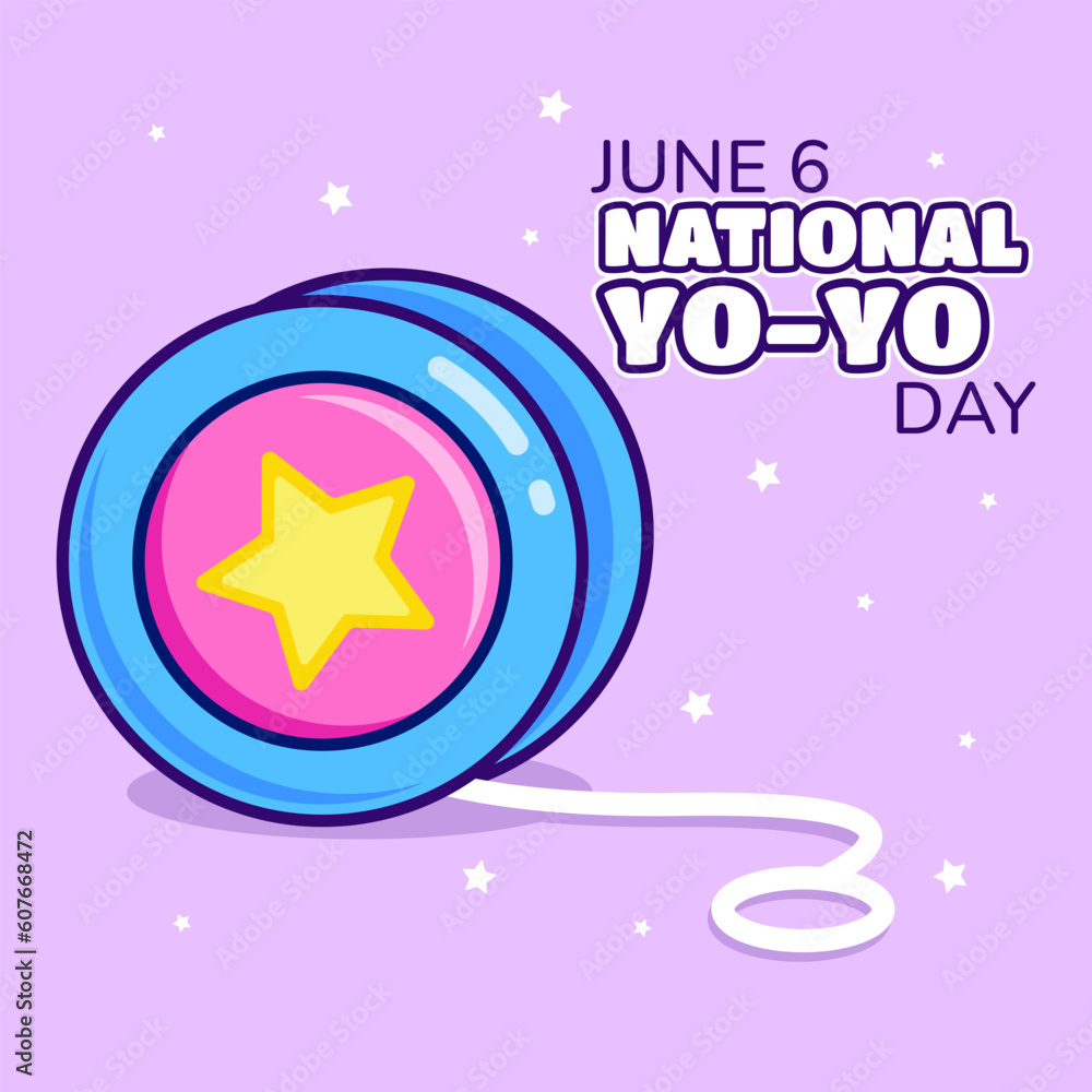 National Yo-yo Day On June 6, Vector illustration suitable for web ...
