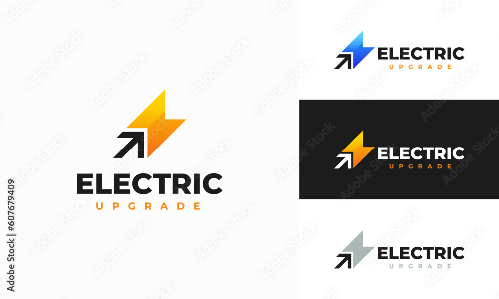 Lightning Bolt Minimal Simple Symbol. Pure Energy Logo Concept. Upgrade ...