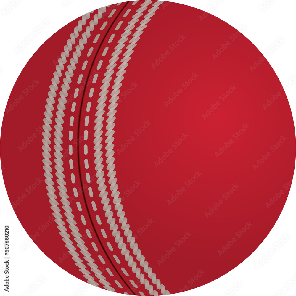 Cricket Ball Illustration in Transparent Background Stock Illustration ...