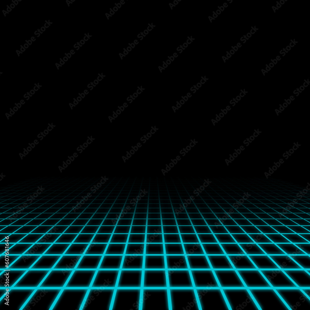 80s retro blue neon grid background design Stock Illustration | Adobe Stock