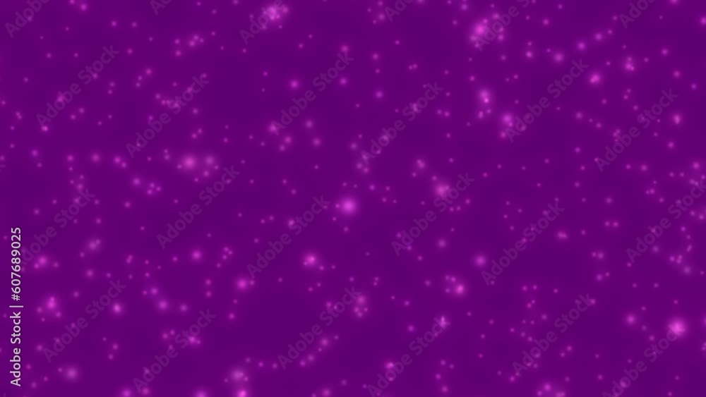 Texture of flying down purple glitter on violet backdrop. Glowing ...